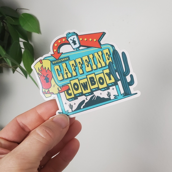 Dutch Bros | Design | Dutch Bros Caffeine Cowboy August 225 Sticker New ...